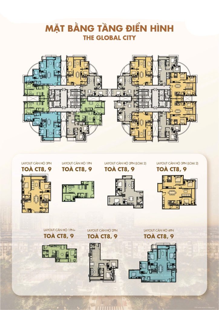 Mặt bằng The Global City: nhà phố, biệt thự, căn hộ