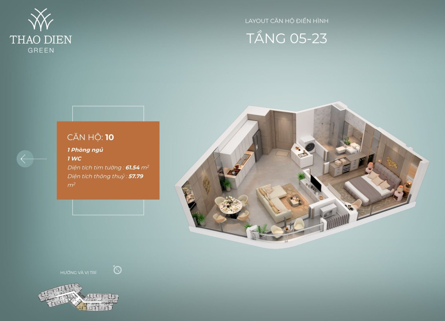 Mặt Bằng Căn Hộ Thảo Điền Green