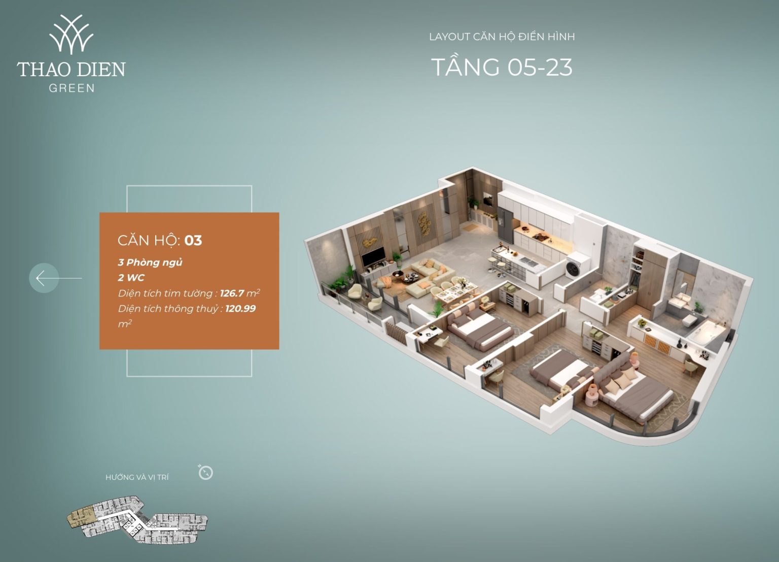 Mặt Bằng Căn Hộ Thảo Điền Green